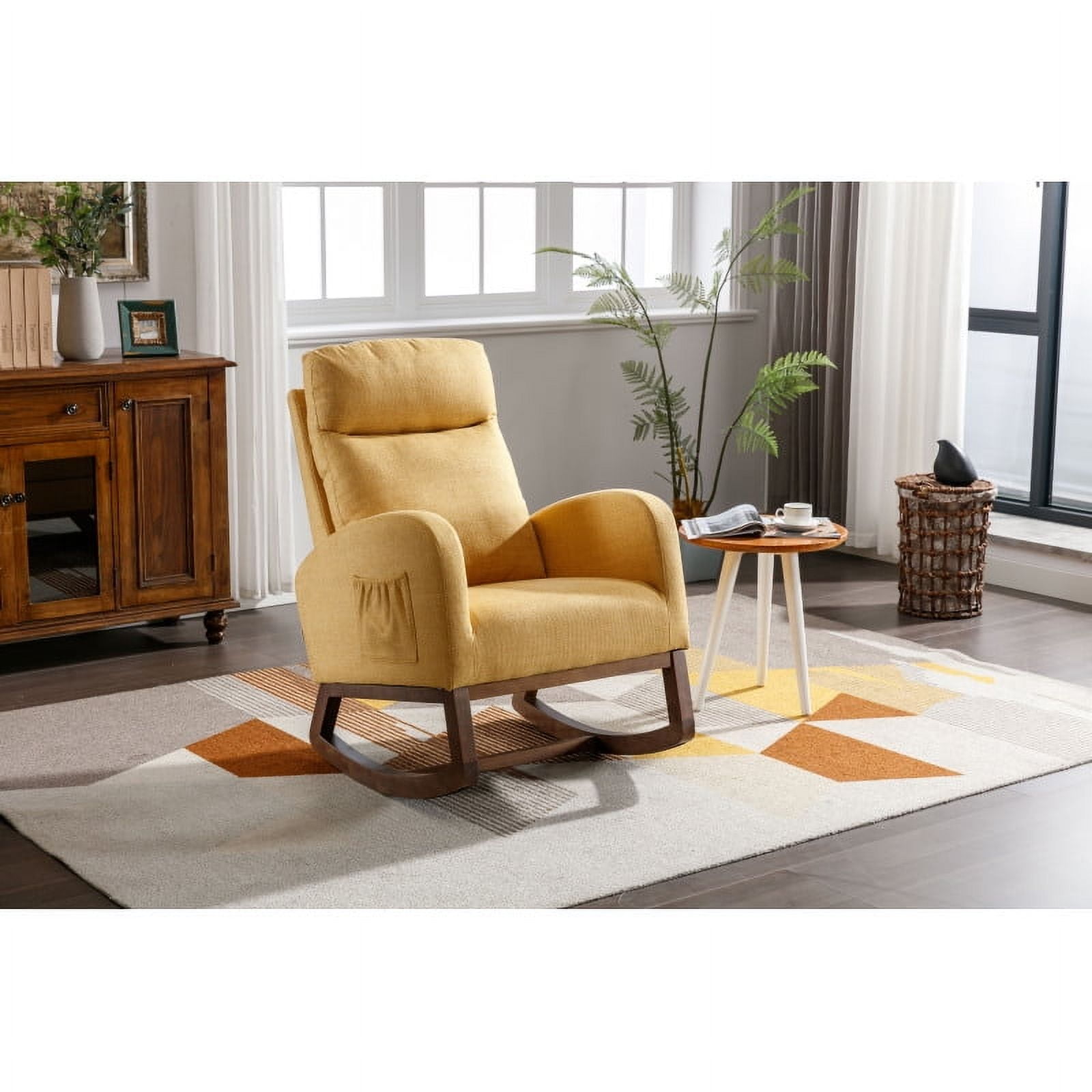 COOLMORE Rocking Chair, Modern Glider Chair, Recliner Armchair with ...