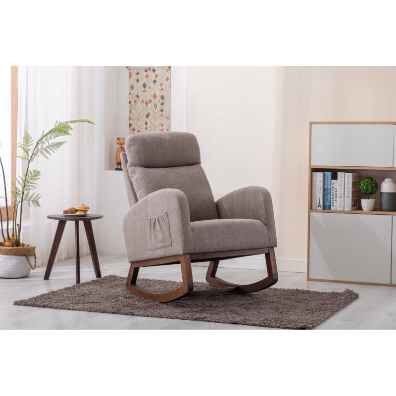 COOLMORE Rocking Chair, Modern Glider Chair, Recliner Armchair with ...