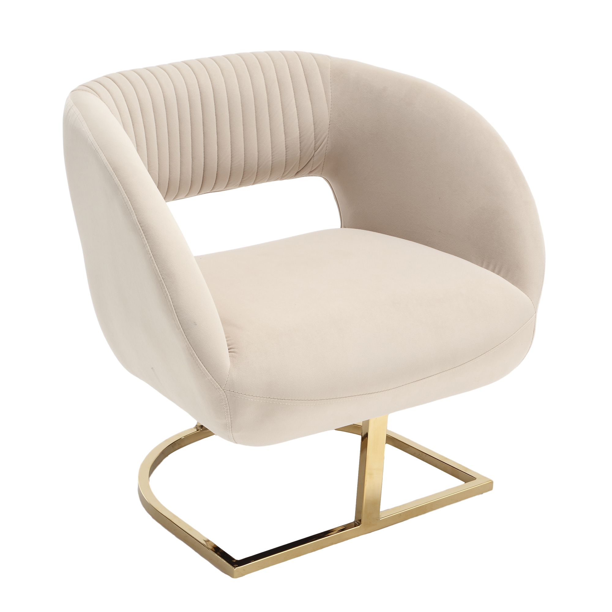 COOLMORE Upholstered Tufted Living Room Chair Textured Linen Fabric ...