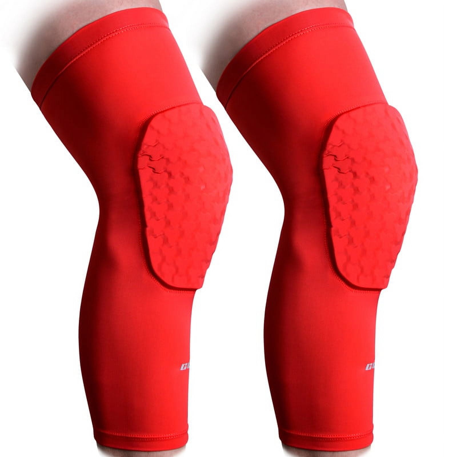 COOLOMG Basketball Knee Pads Compression Leg Sleeves for Volleyball ...