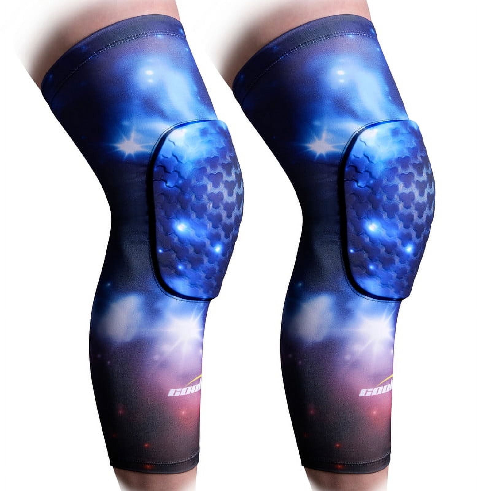 COOLOMG Basketball Knee Pads Youth Kids Compression Leg Sleeves ...