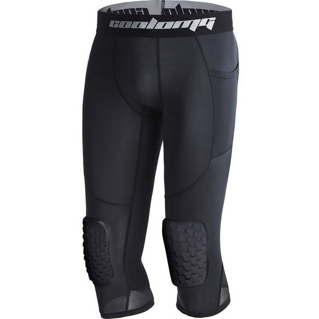 COOLOMG Basketball Leggings with Knee Pads for Kids Youth 3/4 ...