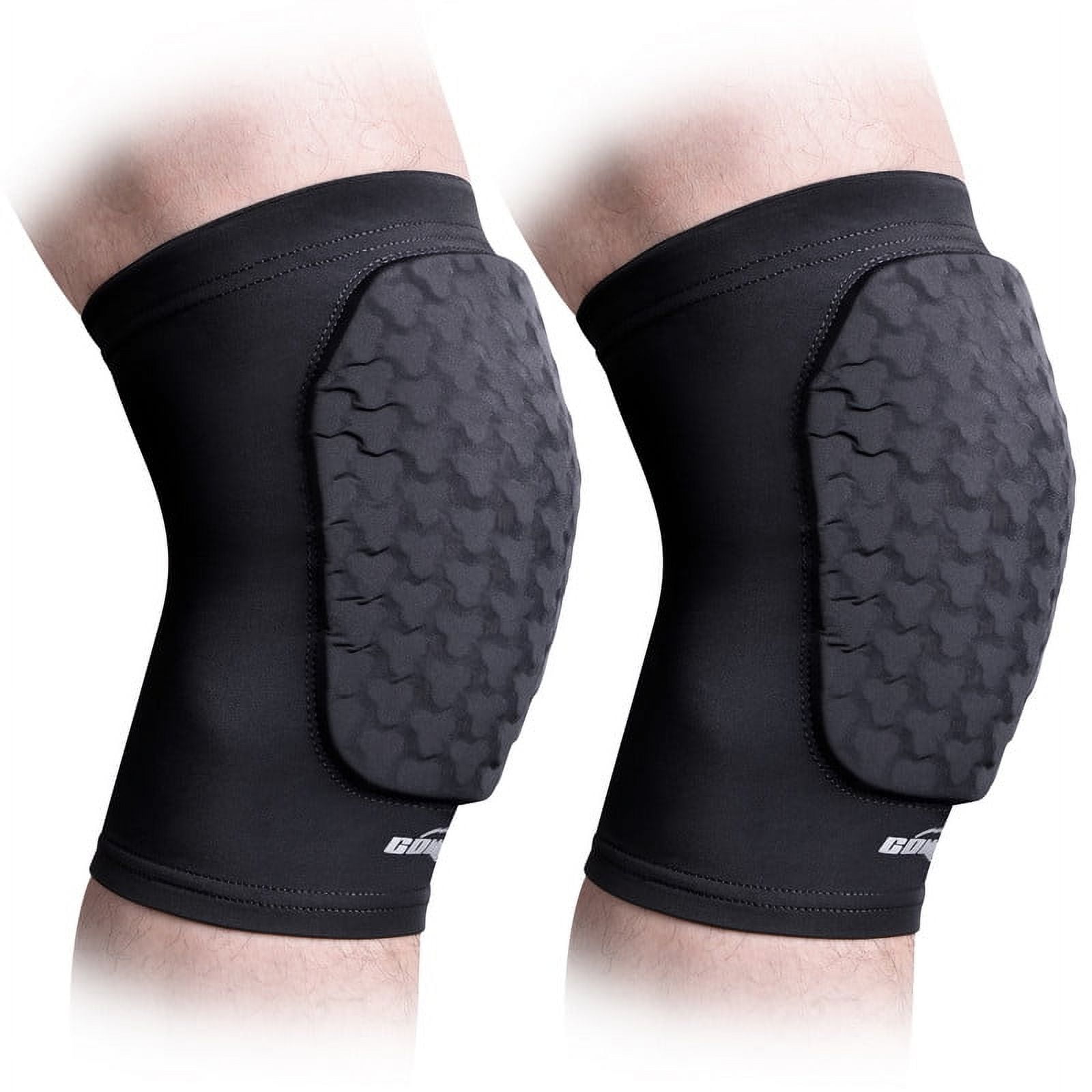 COOLOMG Protective Knee Pads Basketball Volleyball Football Crashproof ...