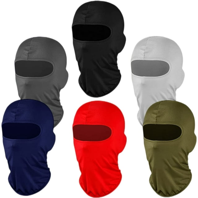 COOLZU Unisex Balaclava Face Masks: 6 Pack, Full Face Cover, Windproof ...