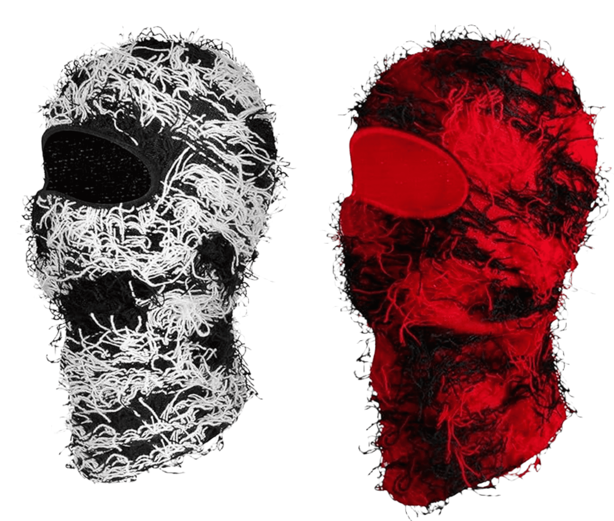 COOLZU Distressed Balaclava Ski Mask, Shiesty Yeat Airsoft Custom Camo ...