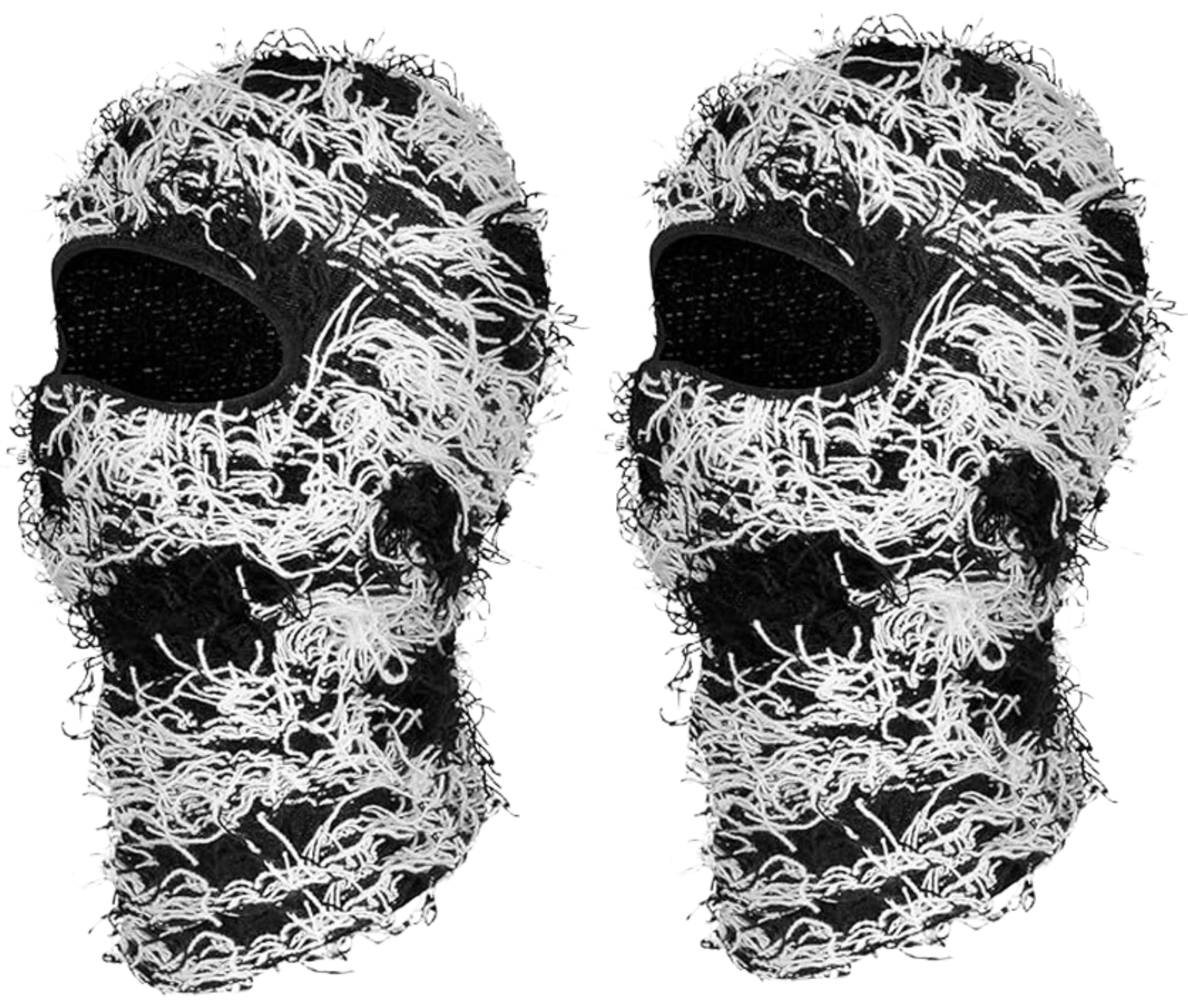 COOLZU Distressed Balaclava Ski Mask, Shiesty Yeat Airsoft Custom Camo ...