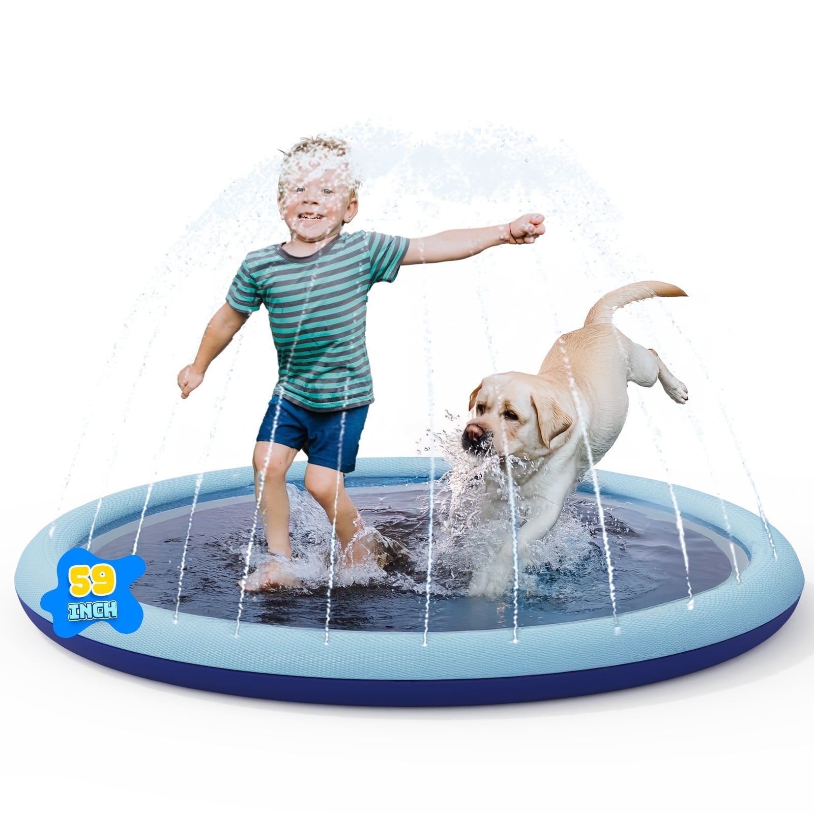 COOMOUDS Inflatable Water Sprinkler, Thickened Splash Pad, Non-Slip ...