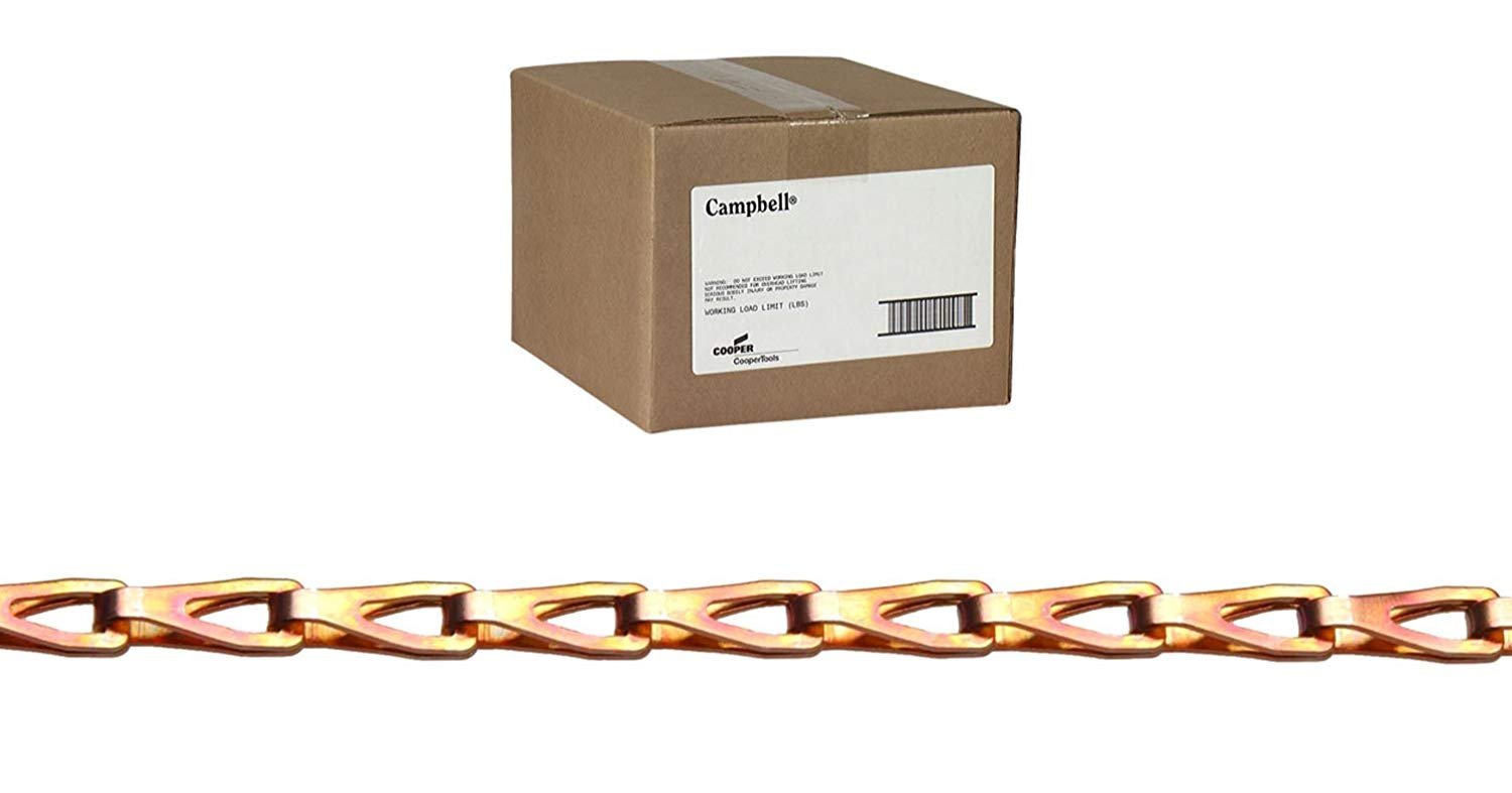 COOPER HAND TOOLS NICHOLSON 0880844 CARBON STEEL SASH CHAIN#8 - COPPER ...