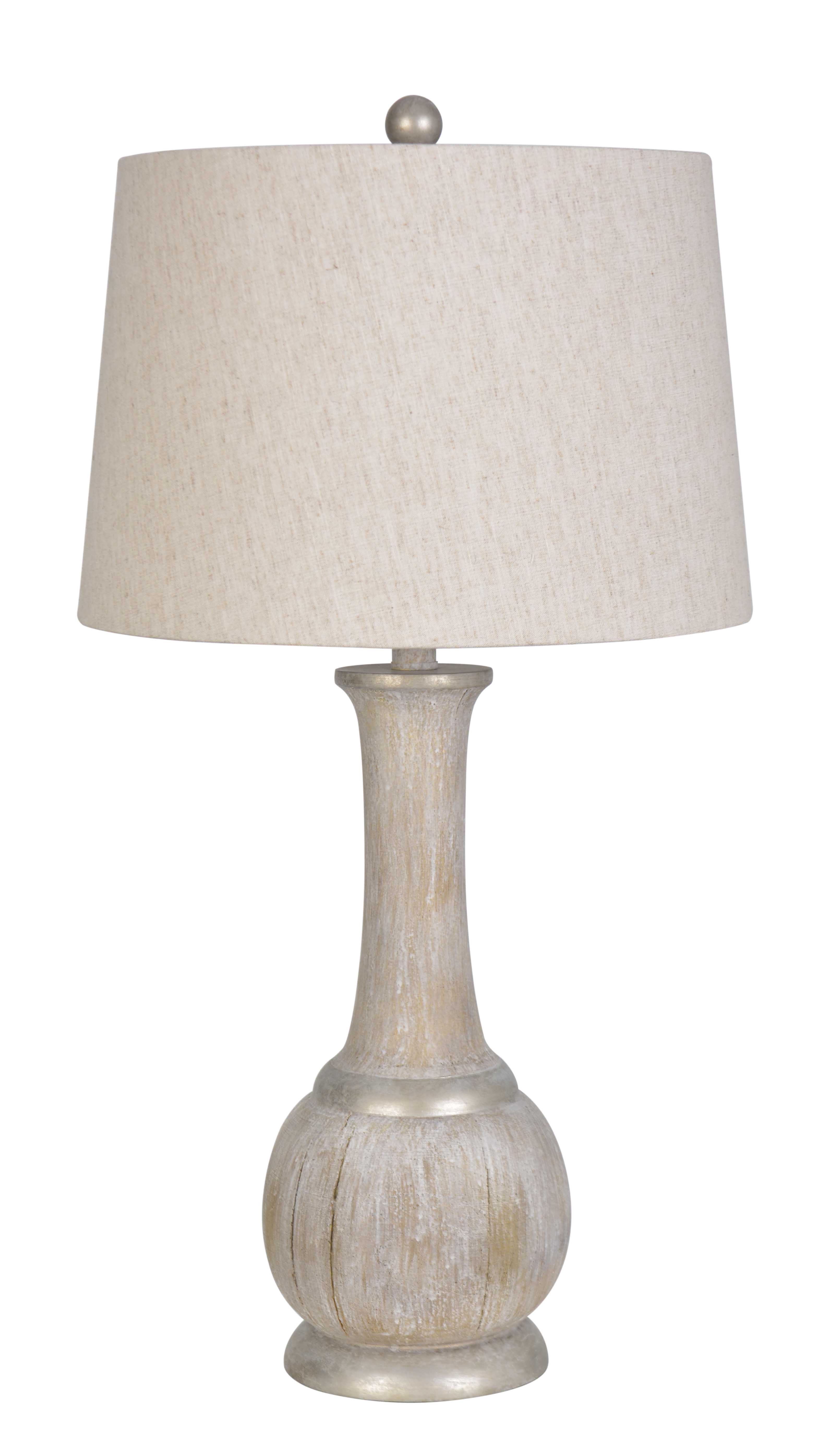 COOPER RIDGE 28.5" Coastal Antique Silver Table Lamps with Solid Print ...