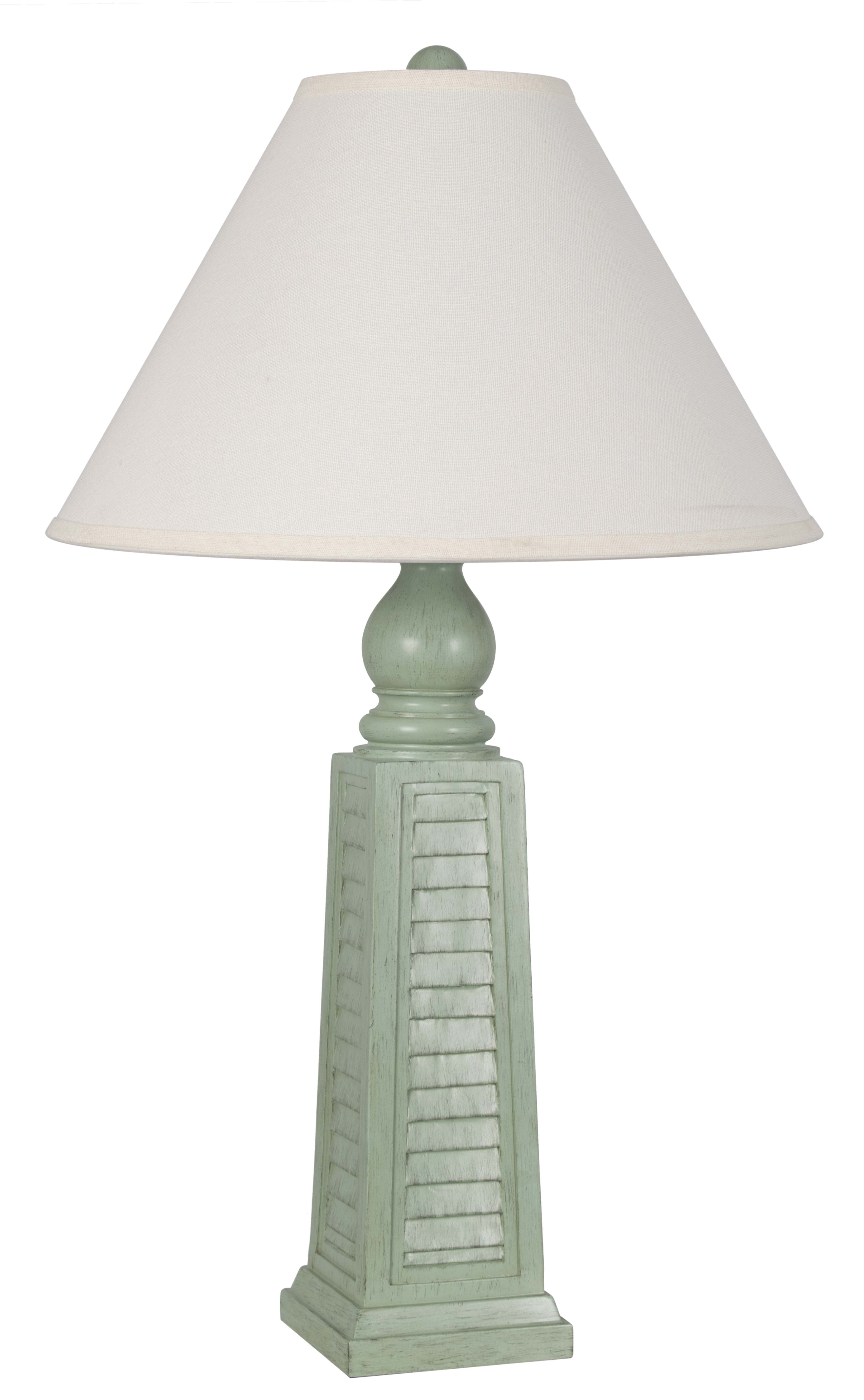 COOPER RIDGE 30.5 Coastal Table Lamp with Ivory Shade and 3-Way Switch ...