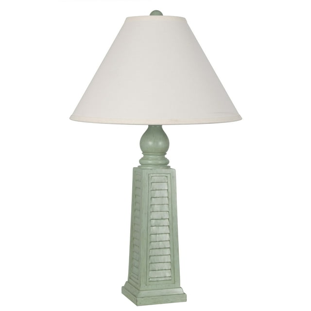 COOPER RIDGE 30.5 Coastal Table Lamp with Ivory Shade and 3-Way Switch ...