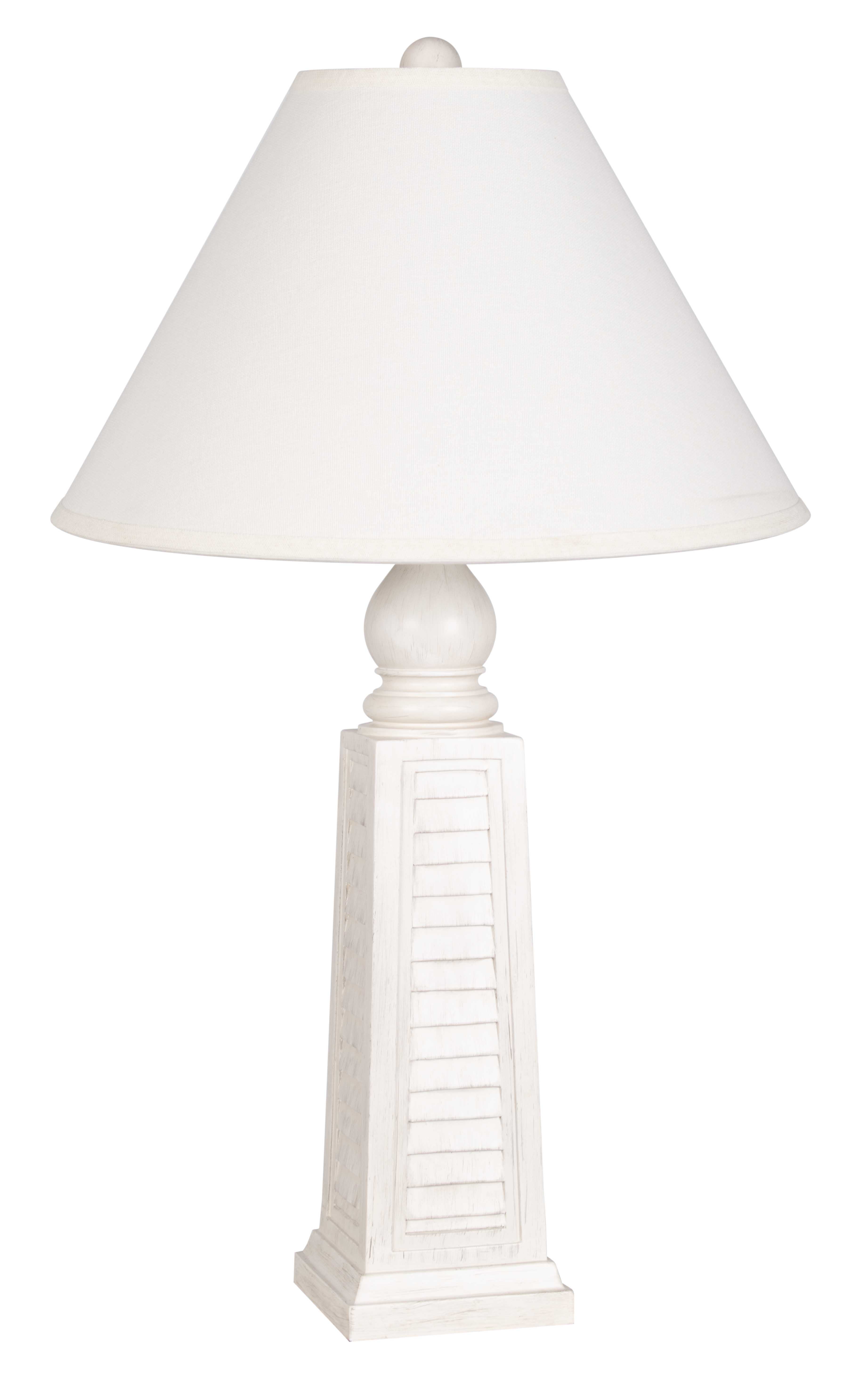 COOPER RIDGE 30.5in White Table Lamp with Ivory Shade for Living Room ...