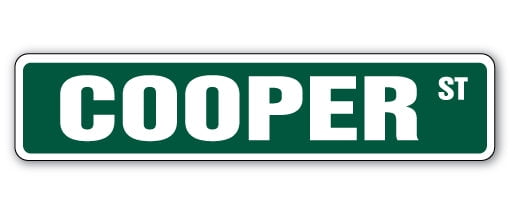 COOPER Street Sign Childrens Name Room Sign | Indoor/Outdoor | 30" Wide ...