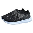 COOPHYA 1 Pair Slip Running Shoes Black Mesh Cloth Shockproof ...