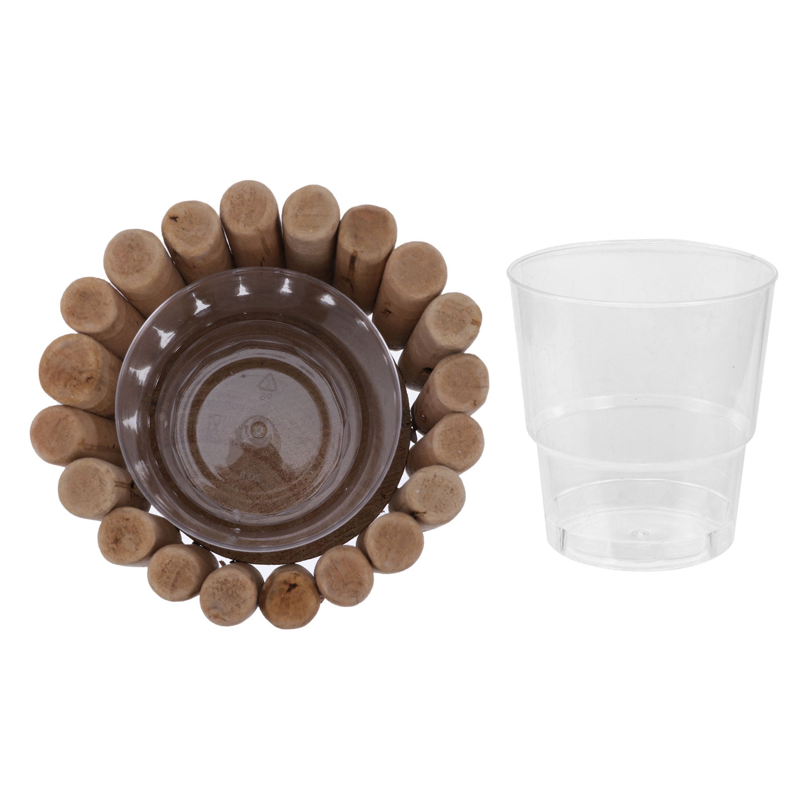 COOPHYA 1 Set Retro Wood Stake Shape Flower Pot for Indoor Use Rustic ...