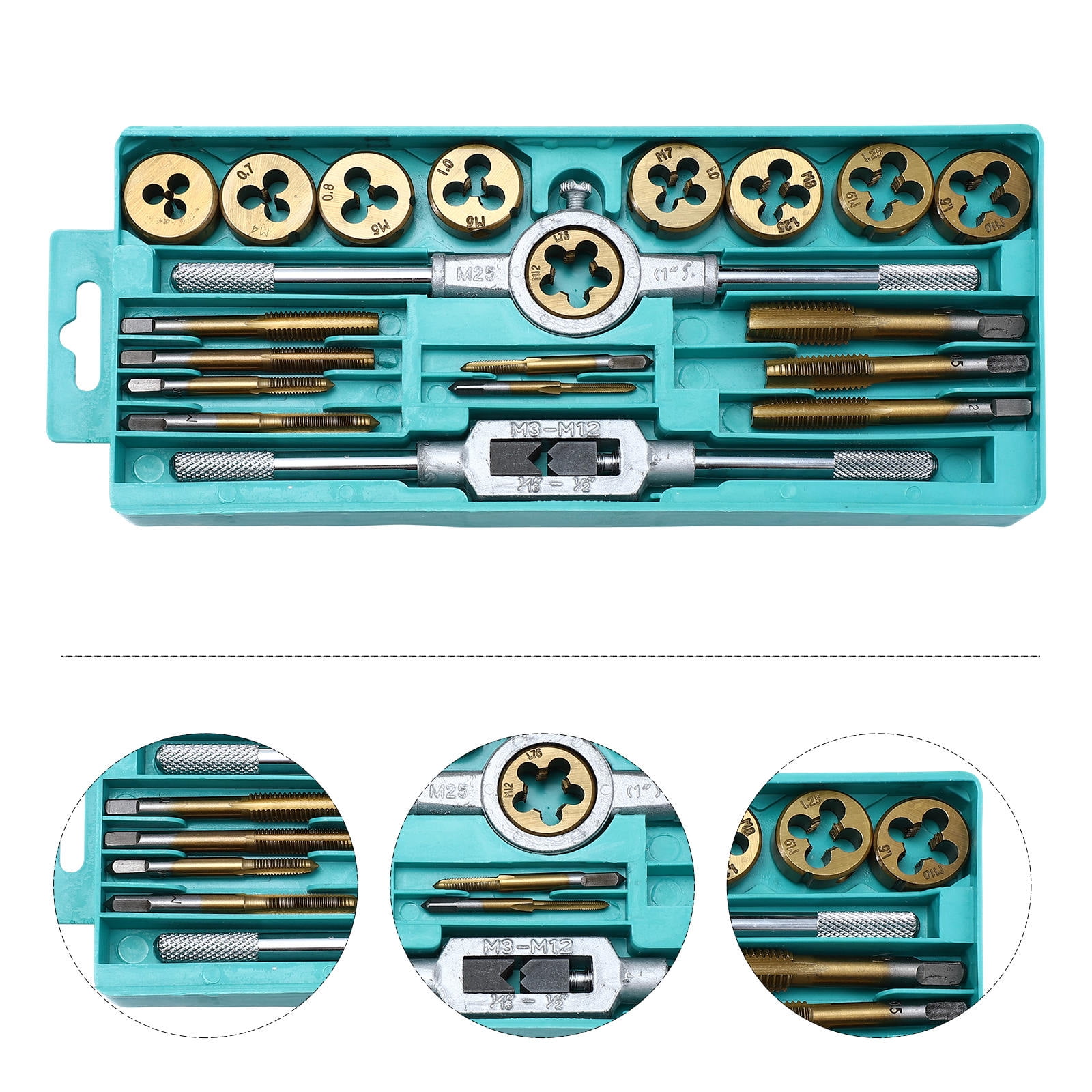 COOPHYA 1 Set Silver Metric Dies Set Machine Tapping Threading Tool For ...