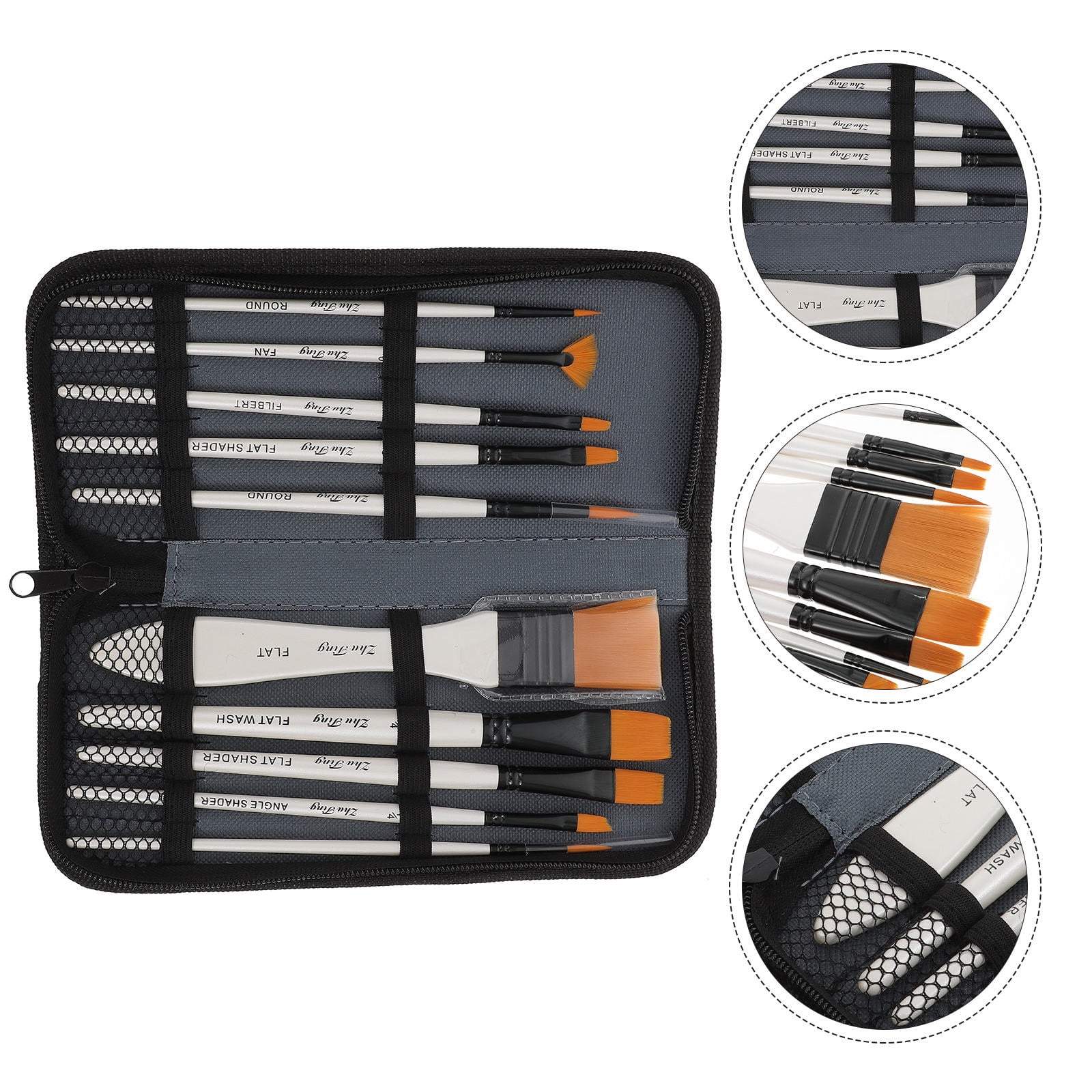 COOPHYA 10 Pieces Professional Painting Brush Kit Art Brushes for ...