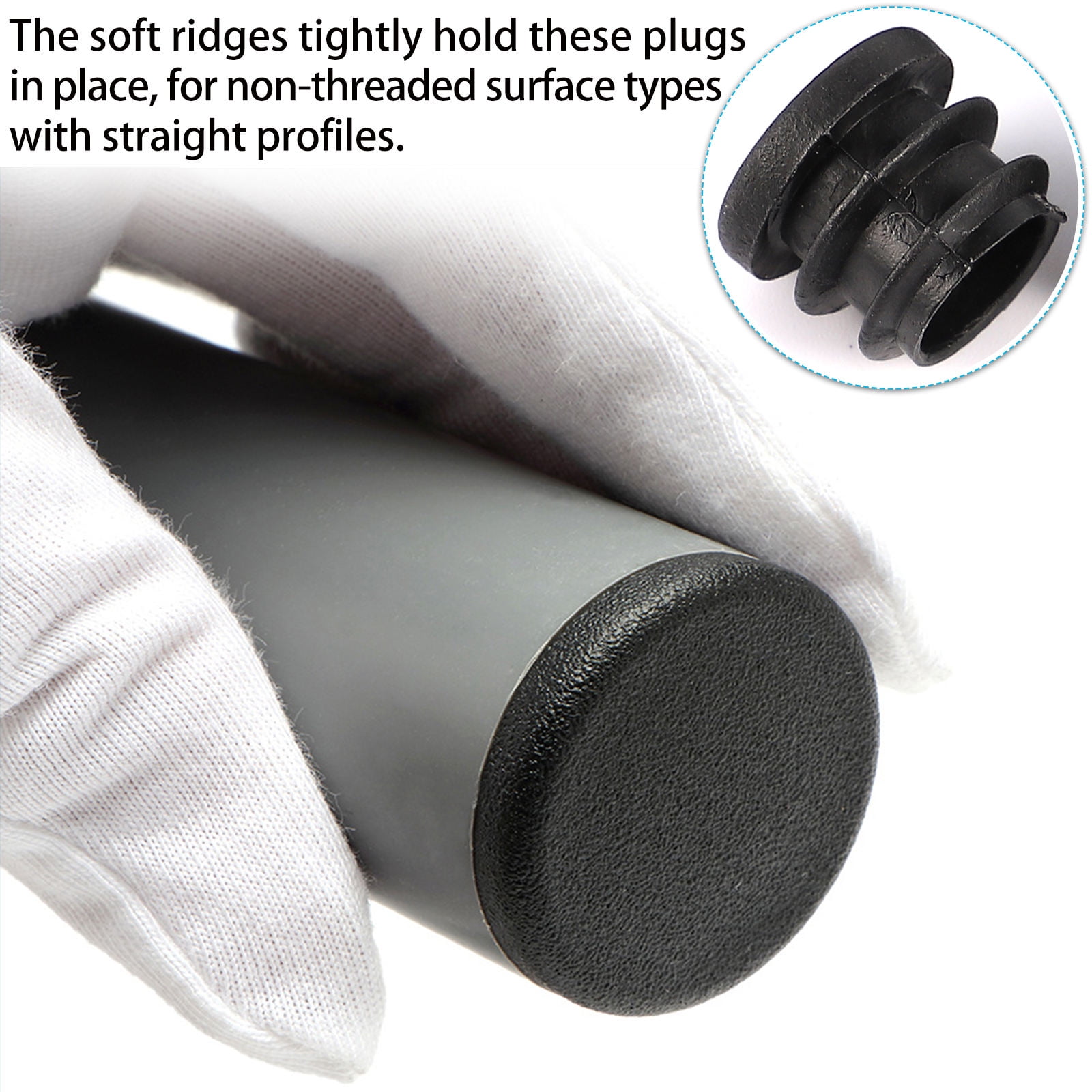 COOPHYA 100Pcs Round Plastic Furniture Leg Plug for Friction Prevention ...