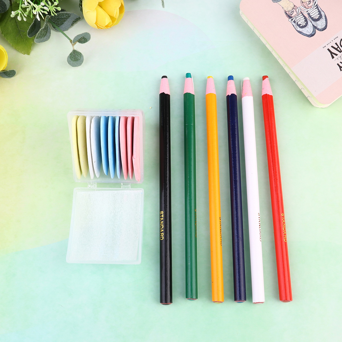 COOPHYA 10Pcs Marking Chalk for Sewing Assorted Color Tailoring Project ...
