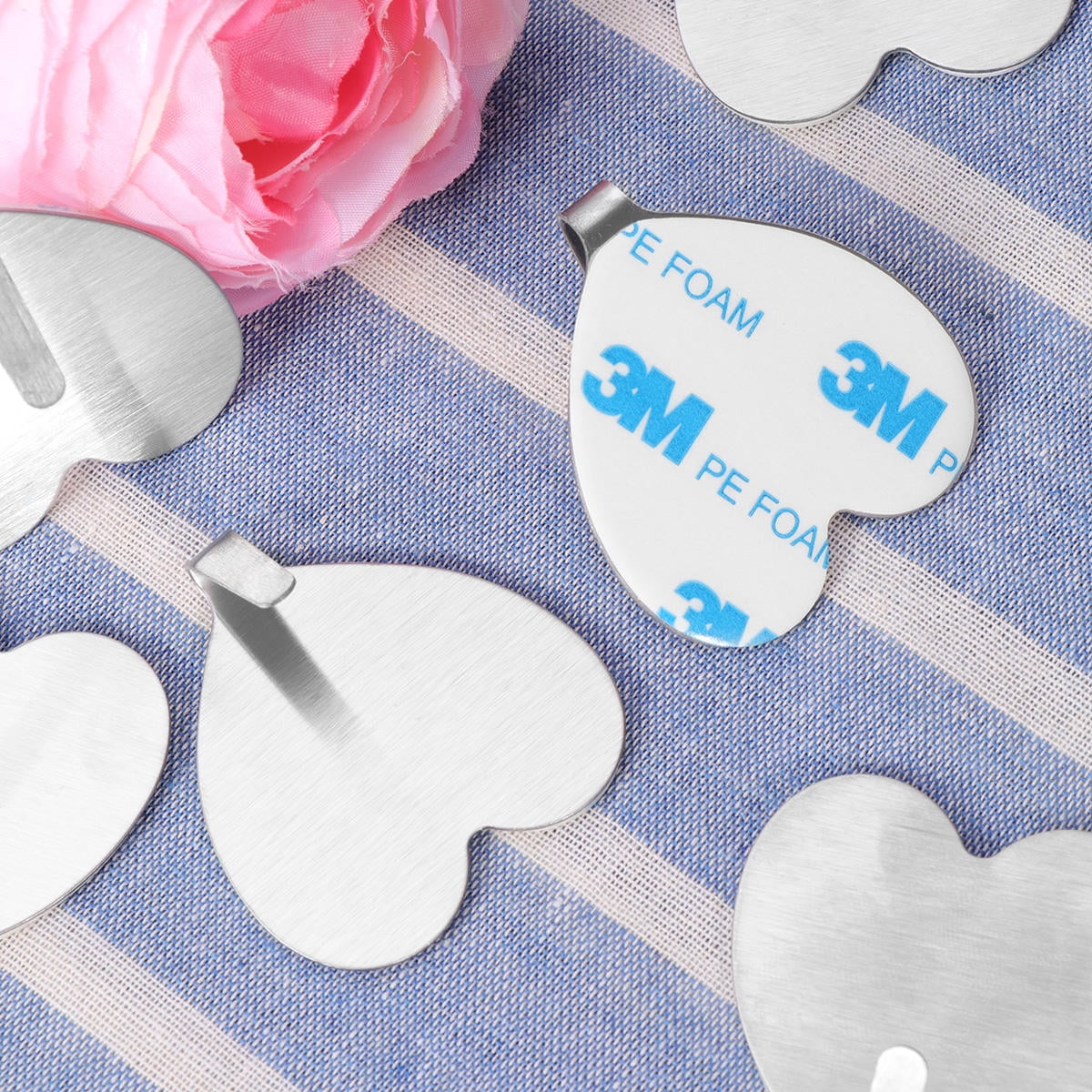 COOPHYA 10Pcs Modern Design Heart Shaped Hooks for Bathroom and Kitchen ...