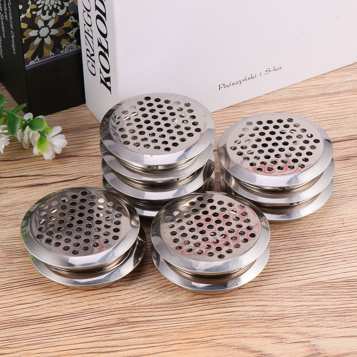 COOPHYA 10Pcs Round Metal Wall Vent for Indoor Use and Storage 2.2X2 ...