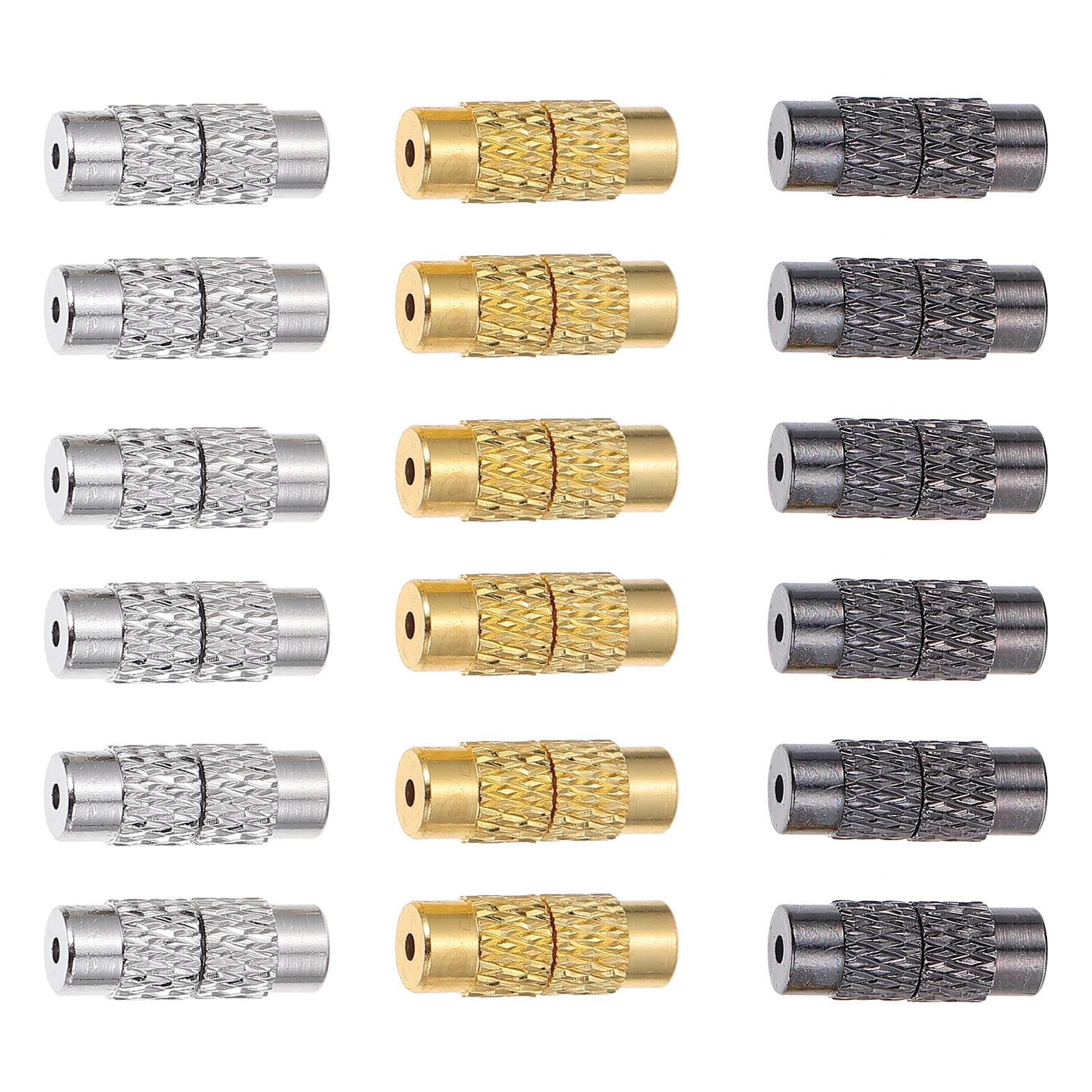 COOPHYA 120Pcs Screw Shape End Caps for Jewelry Making Copper Brass ...