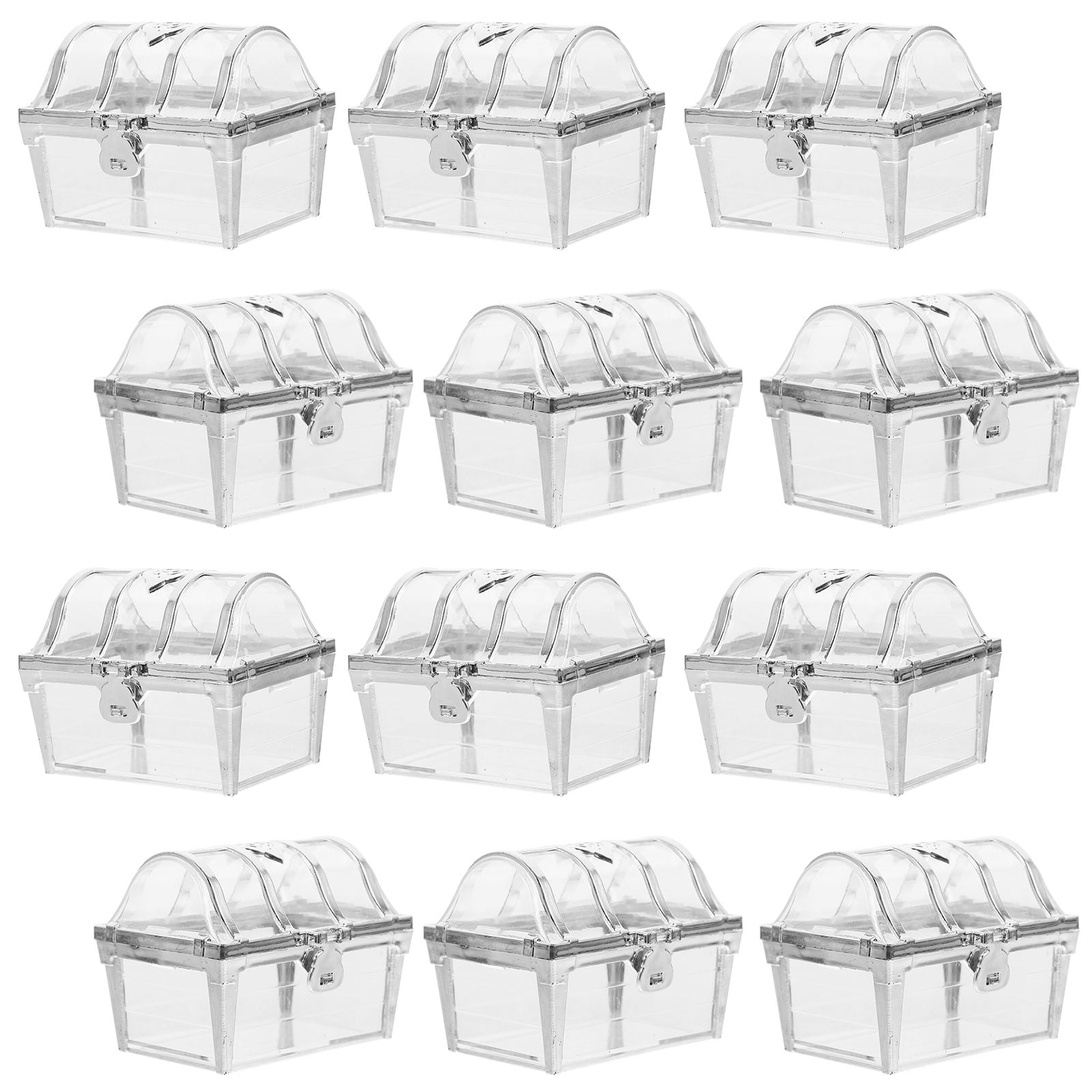 COOPHYA 12Pcs Design Candy Box for Wedding and Parties Silver Treasure ...