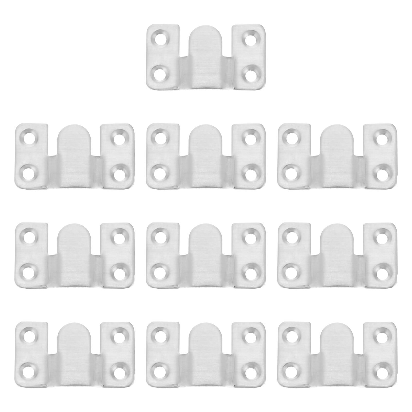 COOPHYA 12Pcs Flush Mount Wall Bracket Silver Z Clips Design Stainless ...