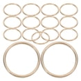 COOPHYA 15Pcs Solid Zinc Alloy Metal Rings for Crafts Plated Gold ...
