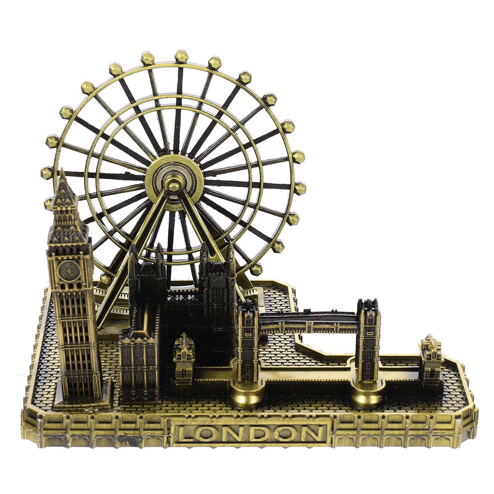 COOPHYA 1Pack London Tower Bridge Statue Bronze Decorative Desktop ...