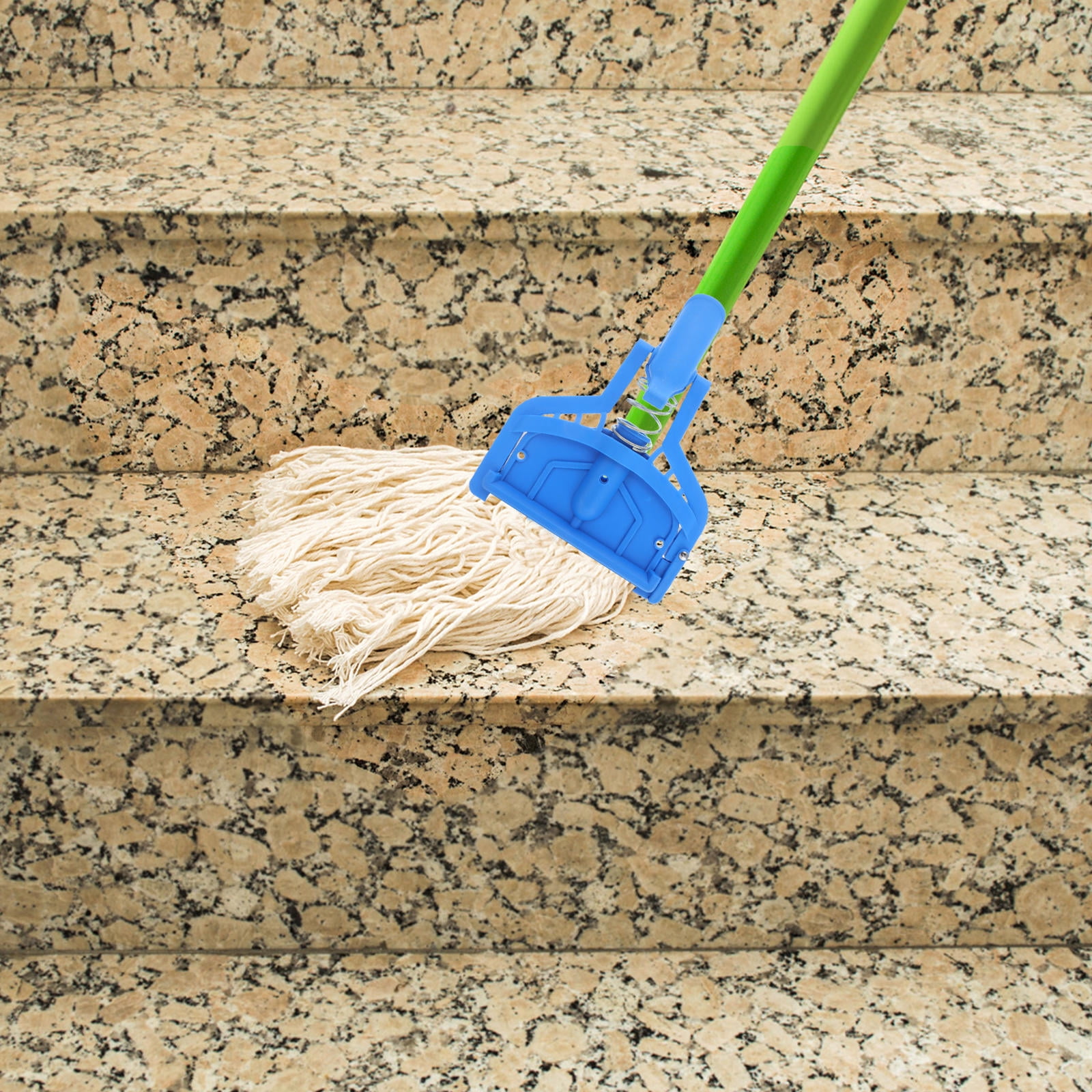 COOPHYA 1Pack Quick Releasing Mop Head Clamp in Blue Plastic for ...