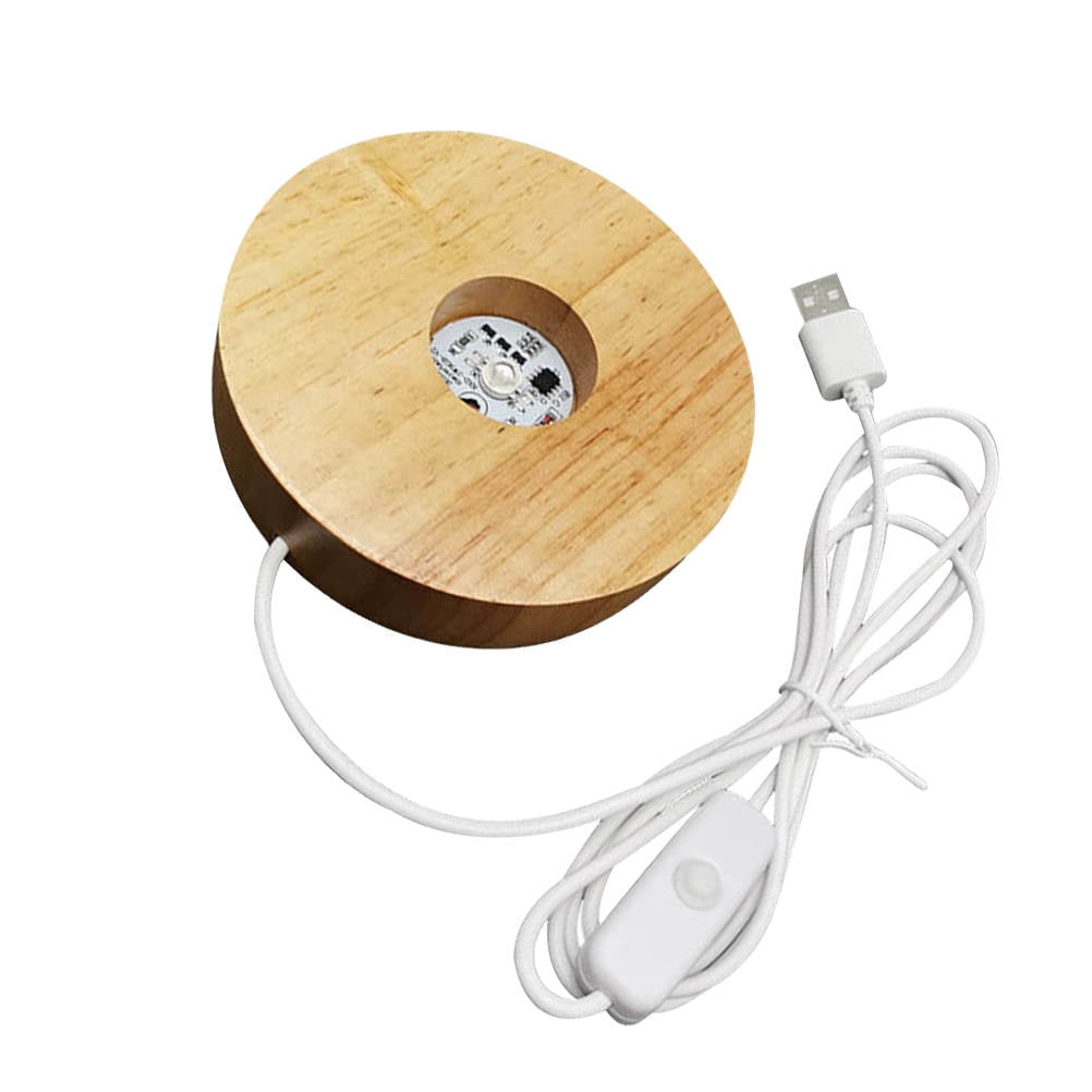 COOPHYA 1Pack Square Wood Table Lamp Base for 3.9X1in - Walmart.com