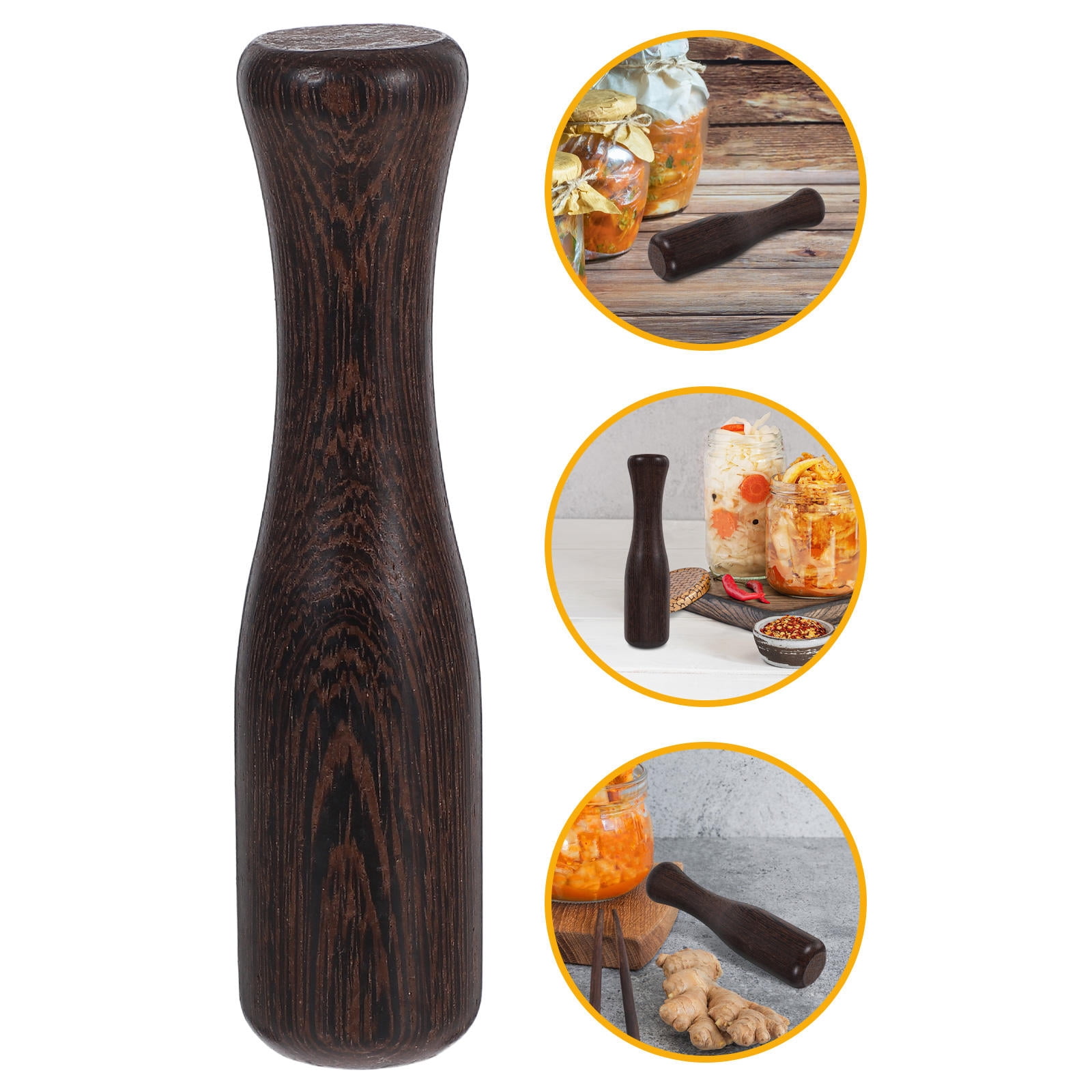 COOPHYA 1Pack Tamper Cylindrical Wood 6.7X1.7X1.7in Enthusiasts ...