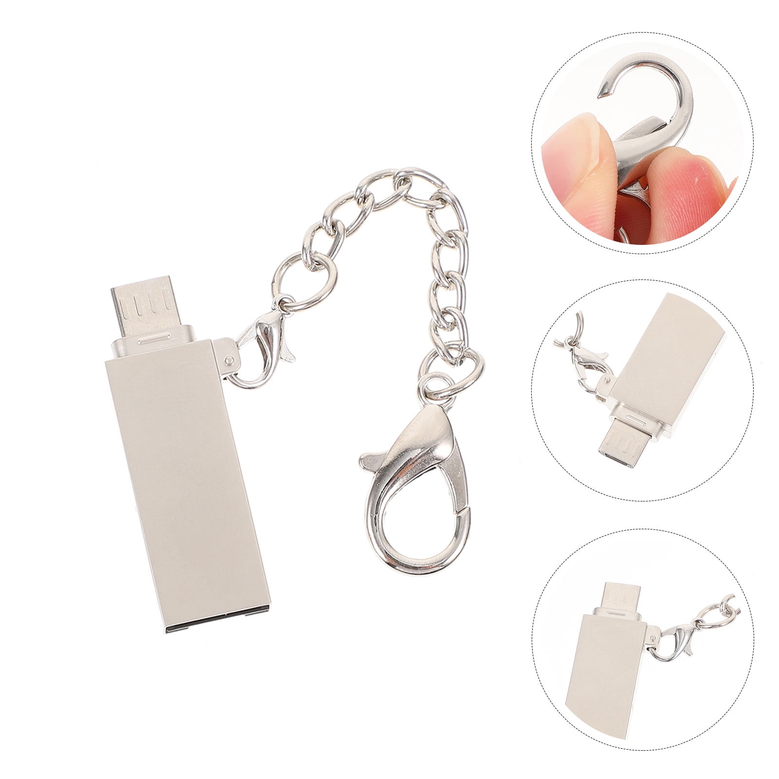 COOPHYA 1Pc Silver Adapter For Mobile Phones With Data Transducer And ...