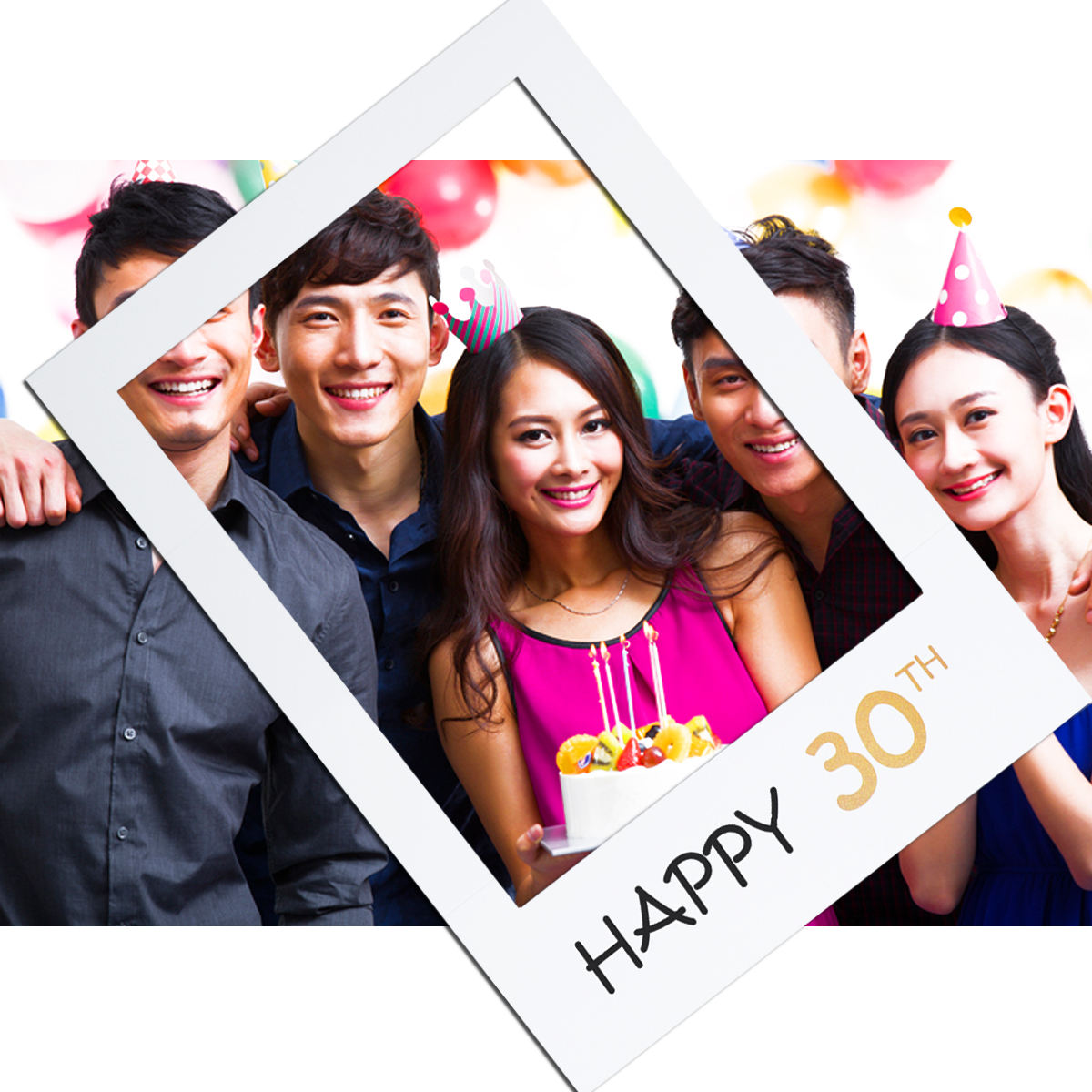 COOPHYA 1Pcs Birthday Photo Props Picture Frame Cutouts Assorted Color ...