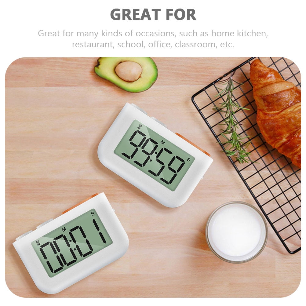 COOPHYA 1Pcs Kitchen Digital Timer Rectangular White Plastic Countdown ...