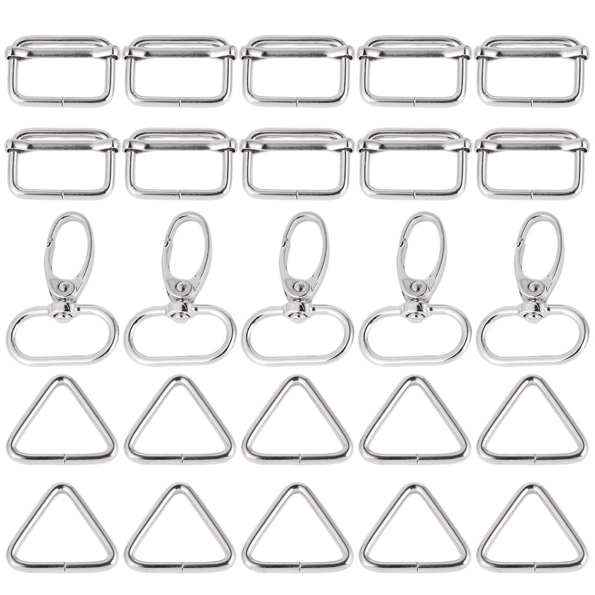 COOPHYA 1Set Metal Key Chain With Swivel Clasp Hooks And Glide Buckles ...