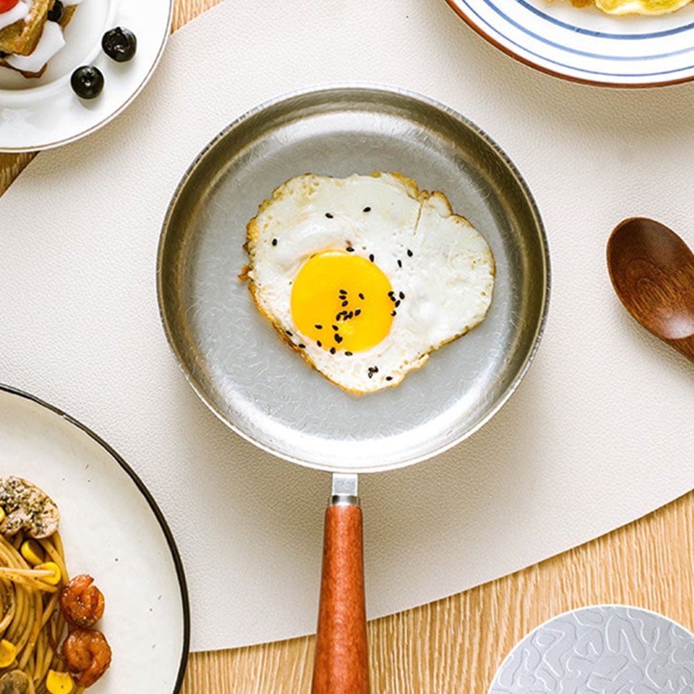 COOPHYA 1Set Mini Egg Frying Pan 9.6X4.7X1.4in Stainless Steel Perfect for Small Families in ...