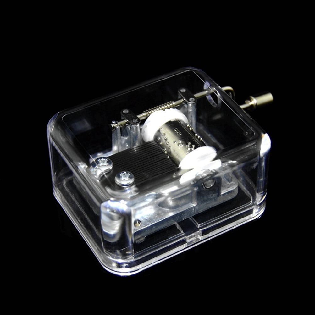 COOPHYA 1Set Square Transparent Acrylic Metal Music Box with Mechanical ...