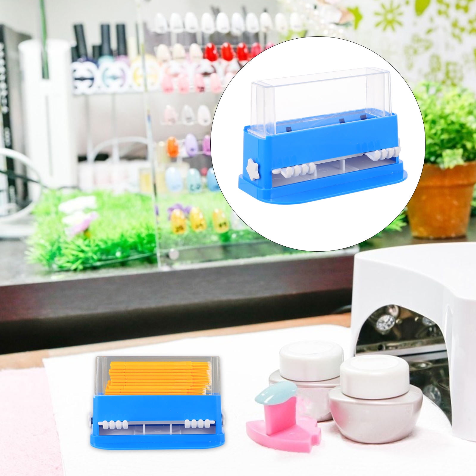 COOPHYA 1Set Transparent Cotton Swab Storage 5.9X3.7X2.9in for Bathroom ...