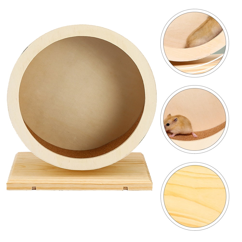 COOPHYA Hamster Jogging Wheel Toy Wooden 1Pc 6.9x6.1in - Walmart.com