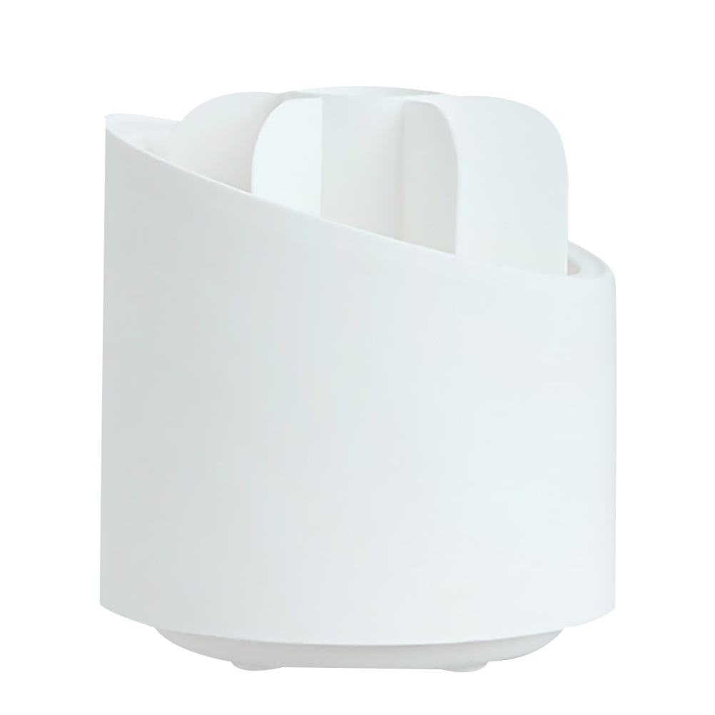 COOPHYA 1Set White Round PP Rotating Storage Box for Makeup Brushes and ...