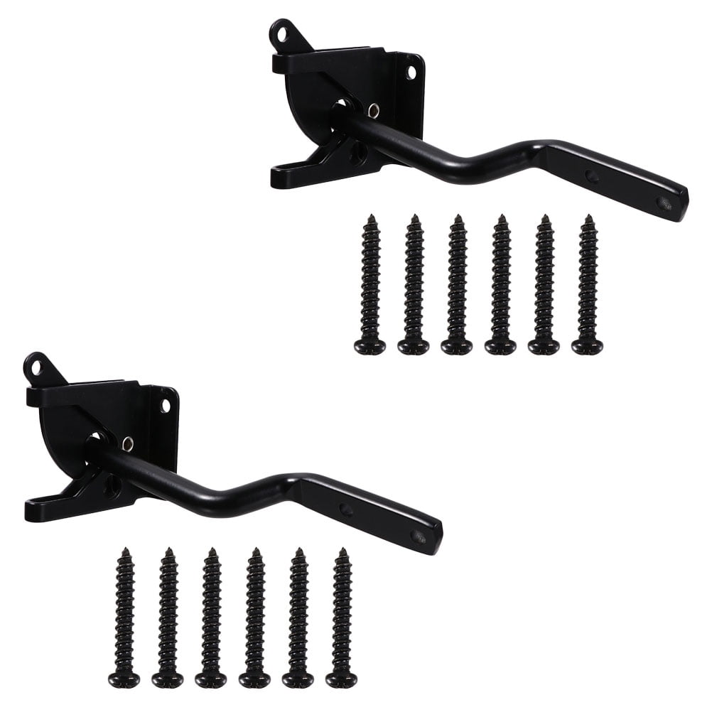 COOPHYA 2 Sets Gravity Locking Automatic Latch for Garden Gate Black ...