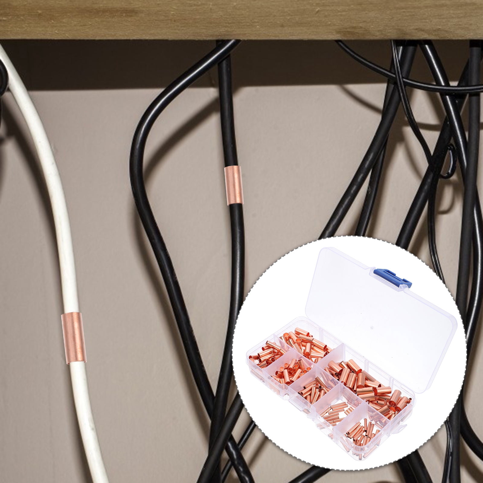 COOPHYA 250Pcs Electric Cable Connectors Rosy Copper for Professional ...