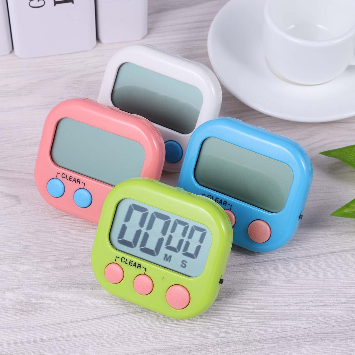 COOPHYA 2Pack Kitchen Alarm Clock with and Loud Alarm Pink Plastic 7 ...