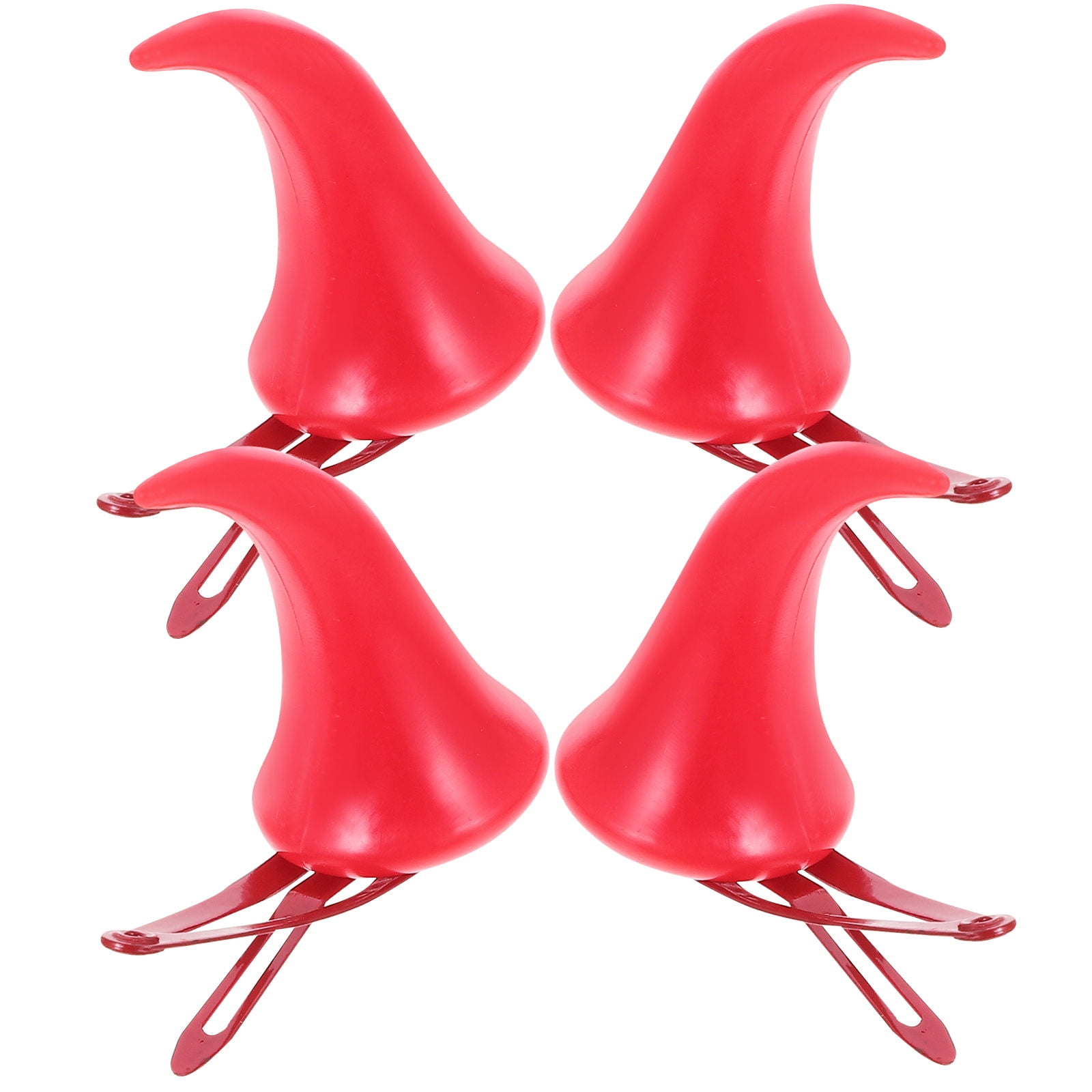 COOPHYA 2Pairs Red Horn Hair Clips For Girls Dancing Party Accessory ...