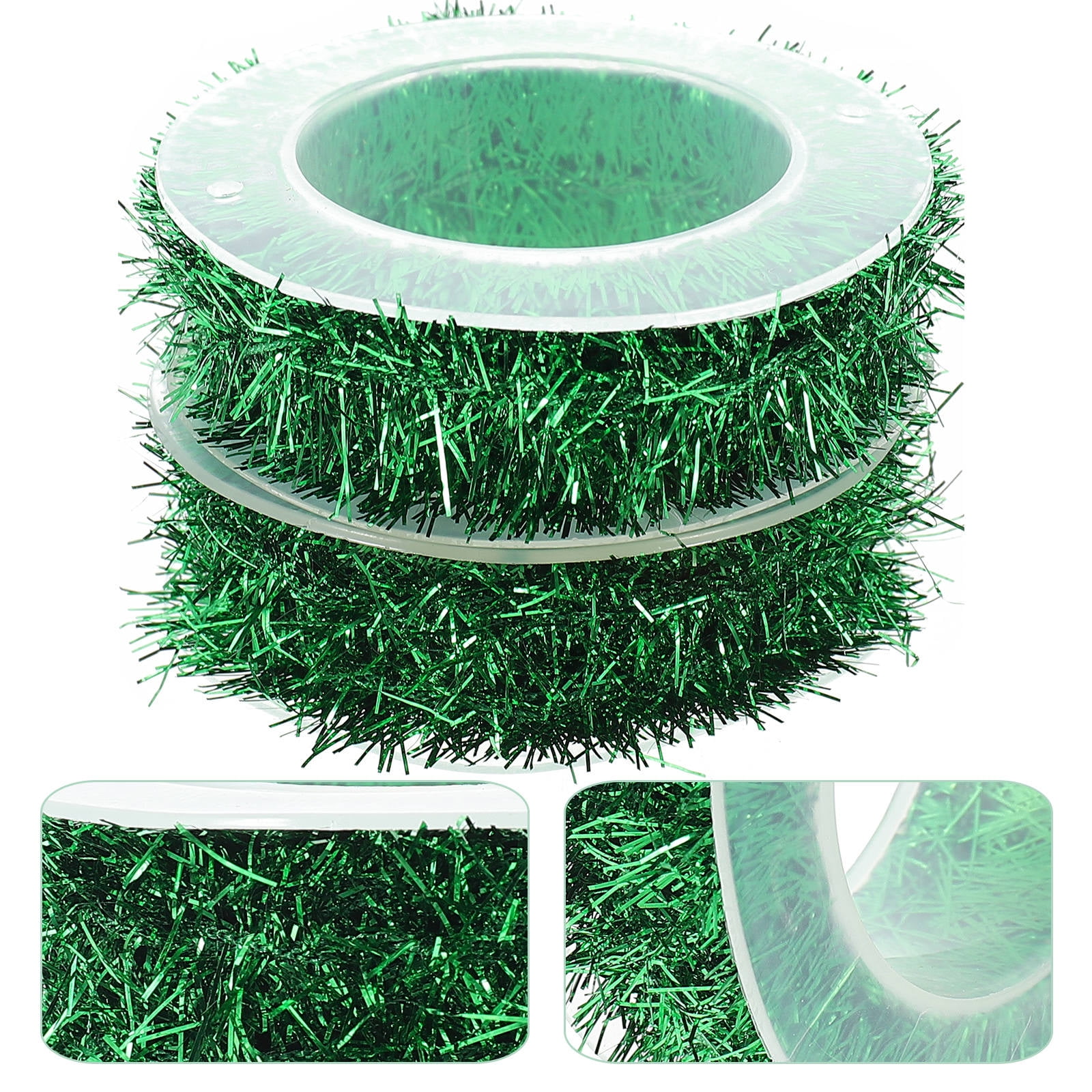 YOSADIER Holiday Ribbon Ribbon Green Plastic 2 Rolls - Walmart.com