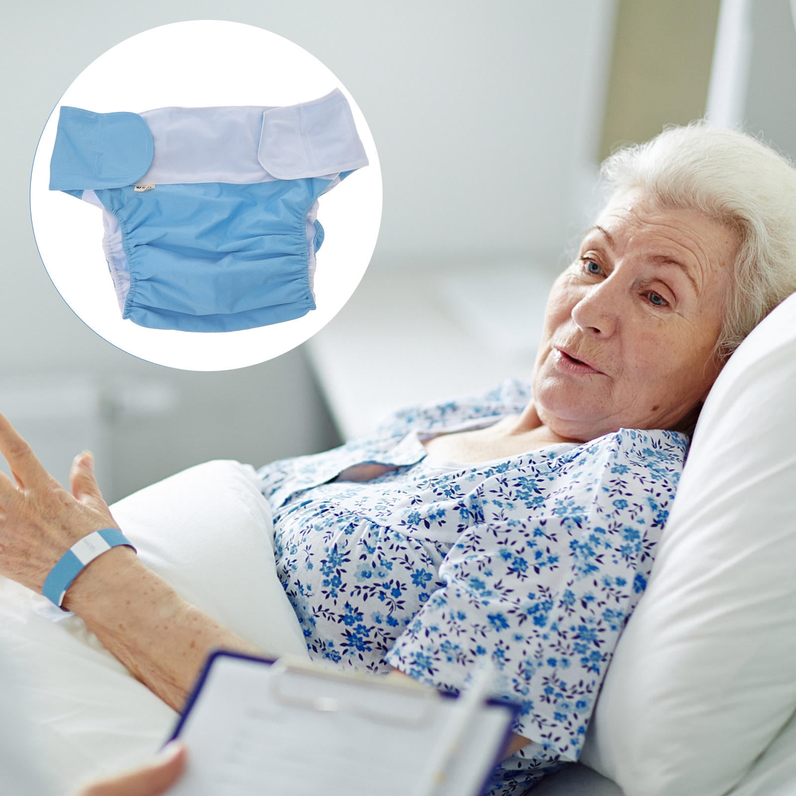 COOPHYA 2Set Reusable Incontinence Diapers Covers for Adults Sky Blue ...