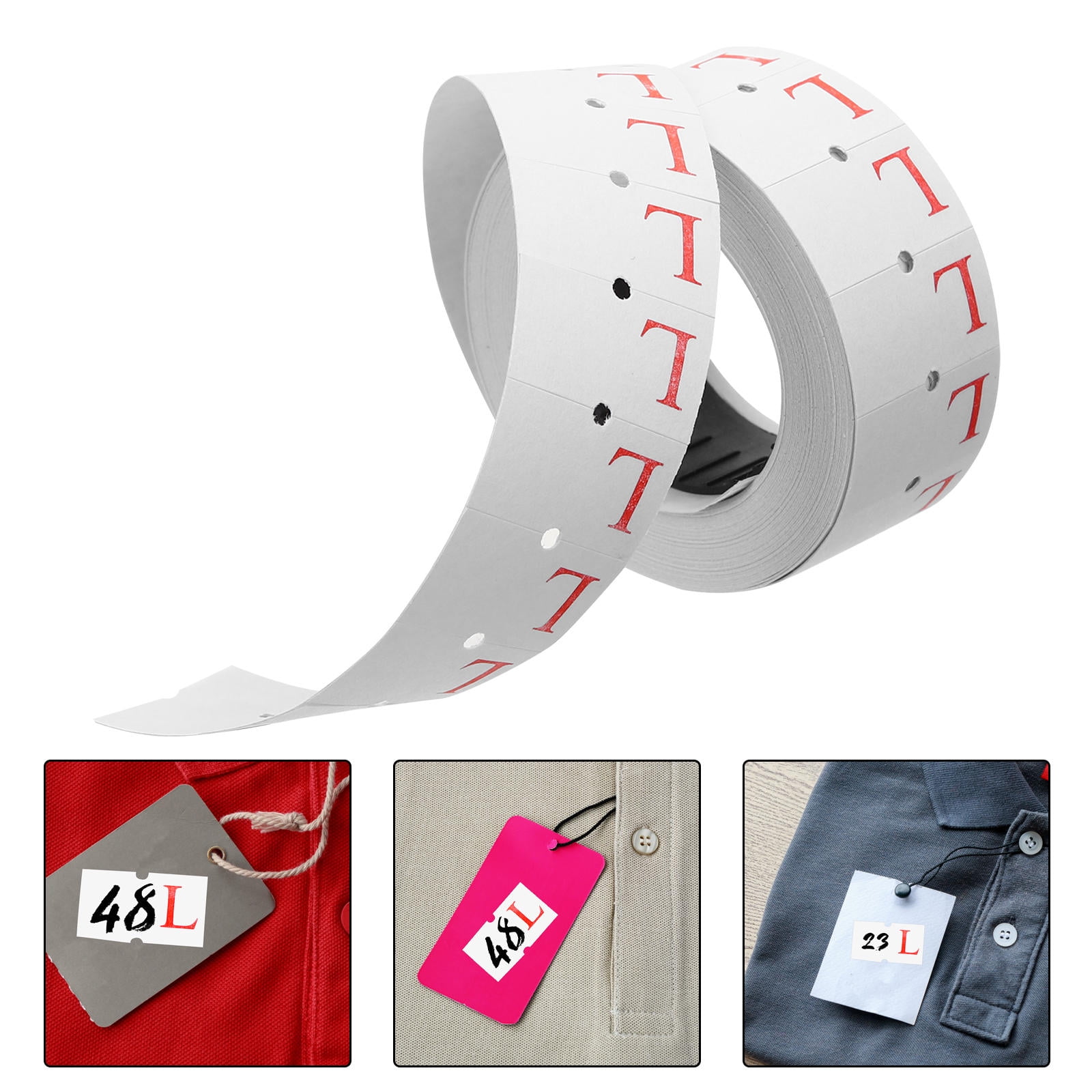 COOPHYA 4Pcs 10 Rolls 5x5in White Paper Clothing Size Label Stickers ...