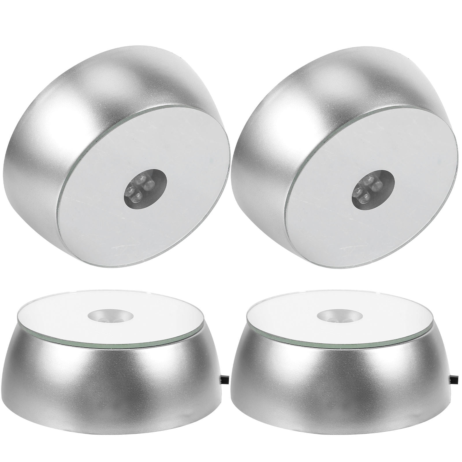 COOPHYA 4Pcs Led Light Display Stand Silver Plastic For Crystal Art ...